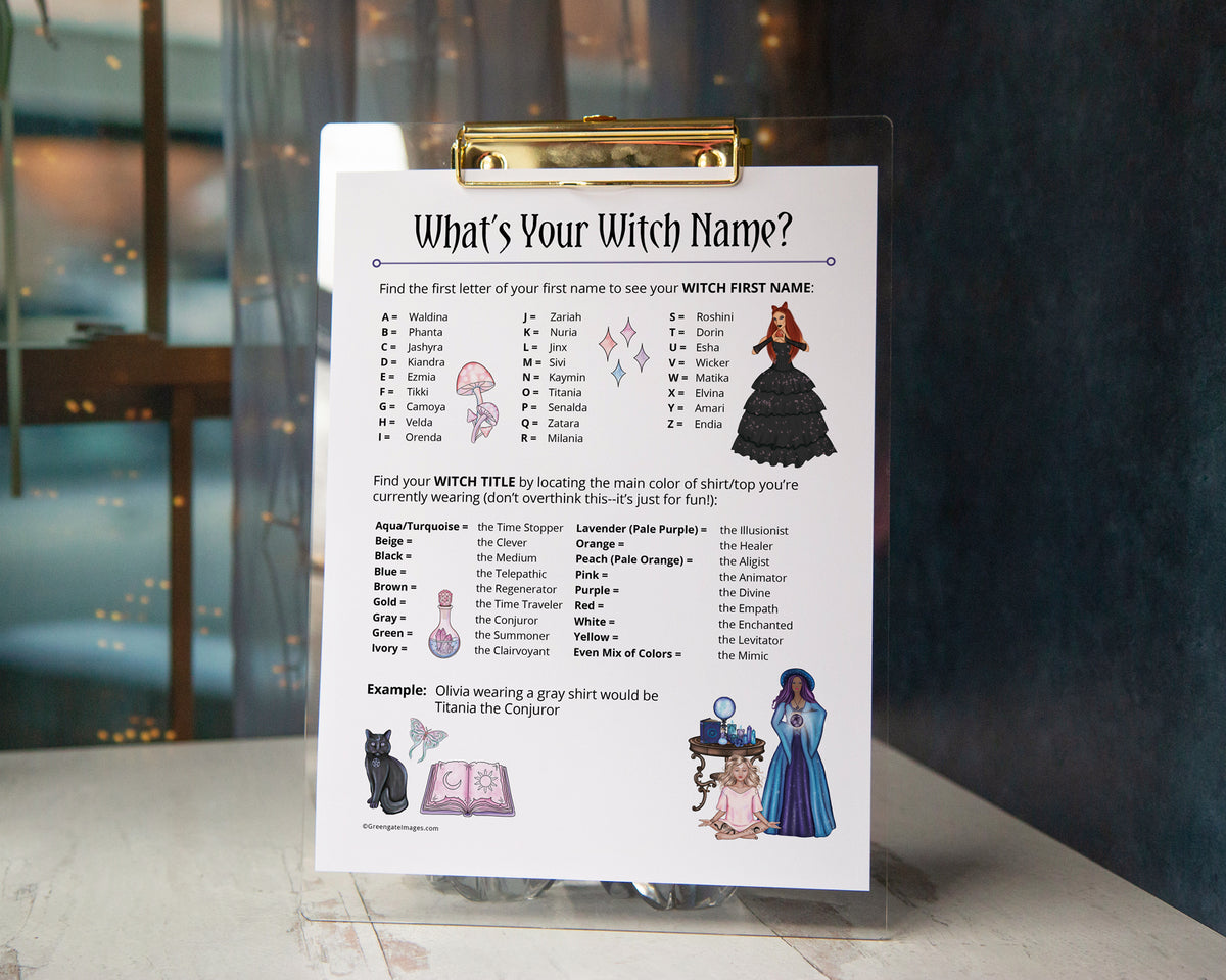Free Witch Name Generator – Greengate Images