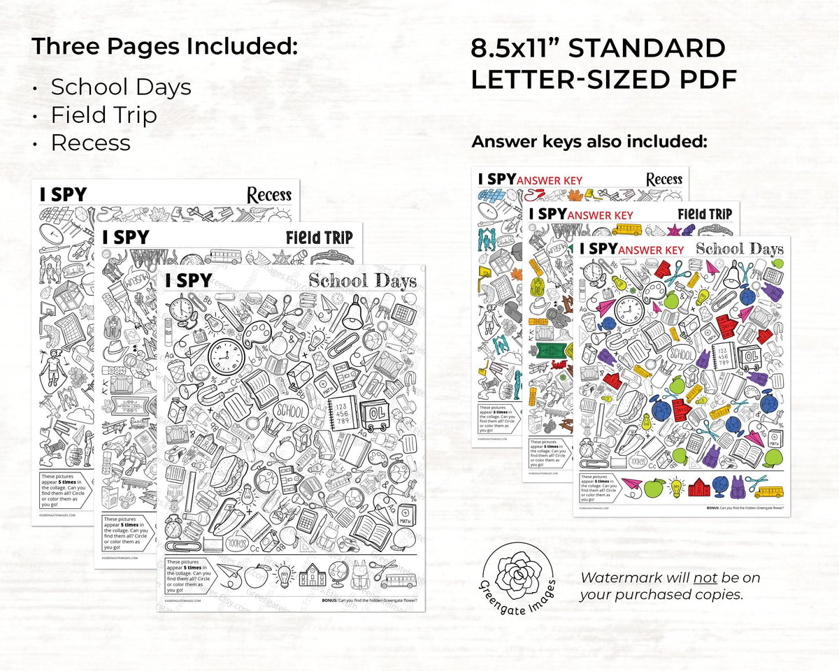 School I Spy Bundle – Greengate Images