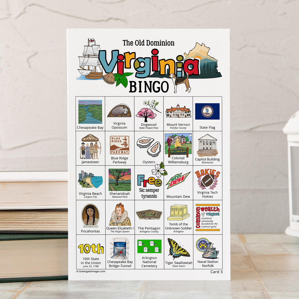 Virginia Bingo Cards – Greengate Images