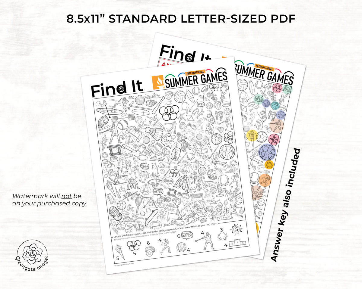 I Spy / Find It - Summer Games – Greengate Images