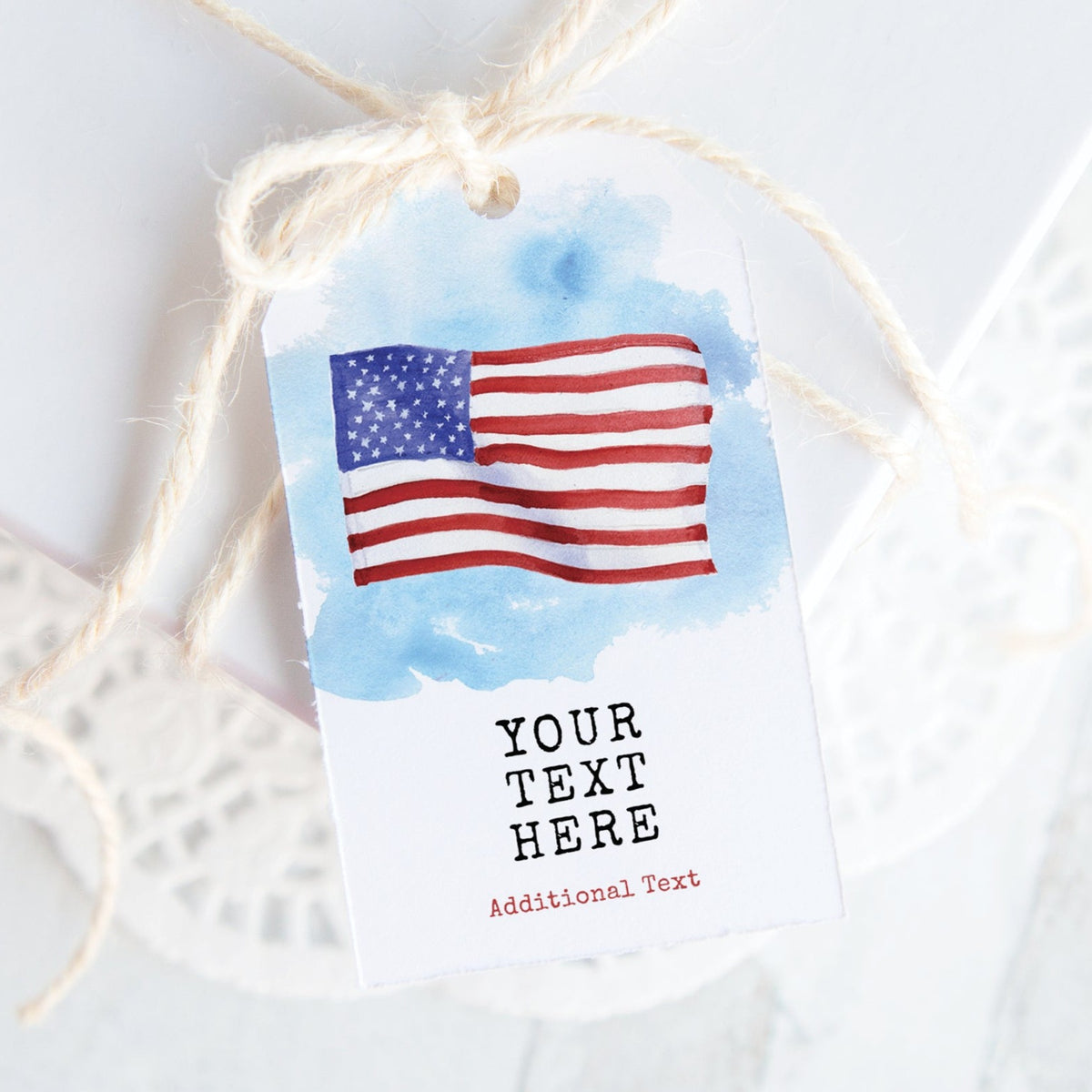 Patriotic/Memorial Day Gift Tag - American Flag – Greengate Images