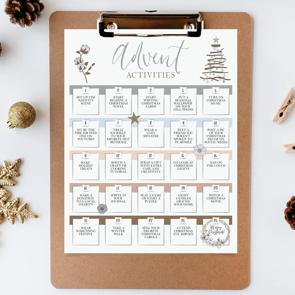 Advent Activities Calendar - Boho Winter – Greengate Images