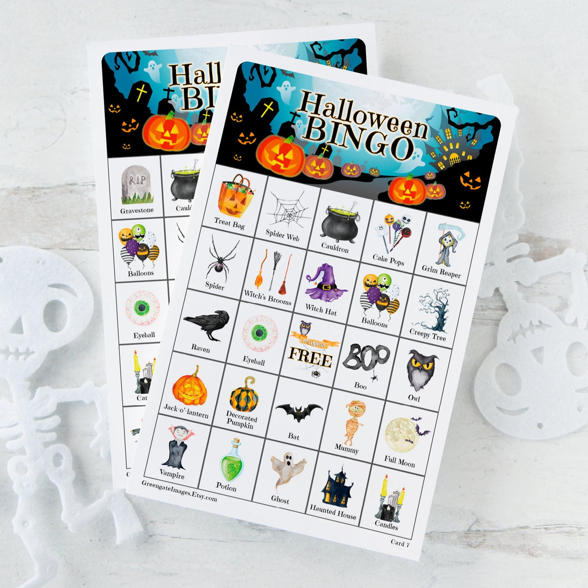 Halloween Bingo - Colorful Whimsy – Greengate Images