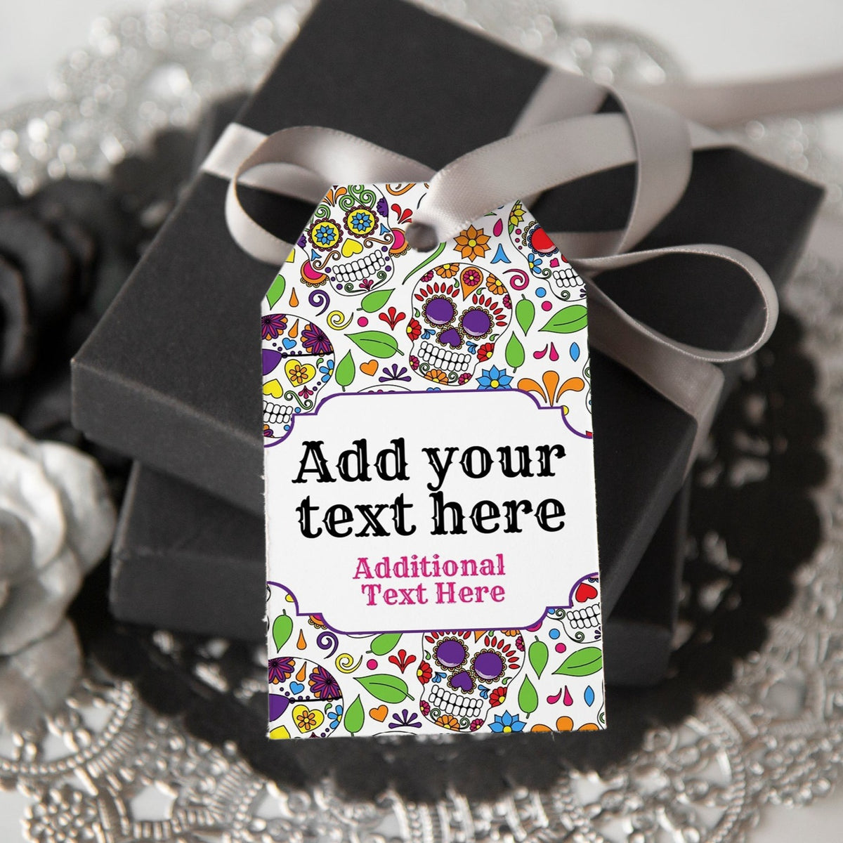 Sugar Skull / Día de los Muertos Gift Tag - White – Greengate Images