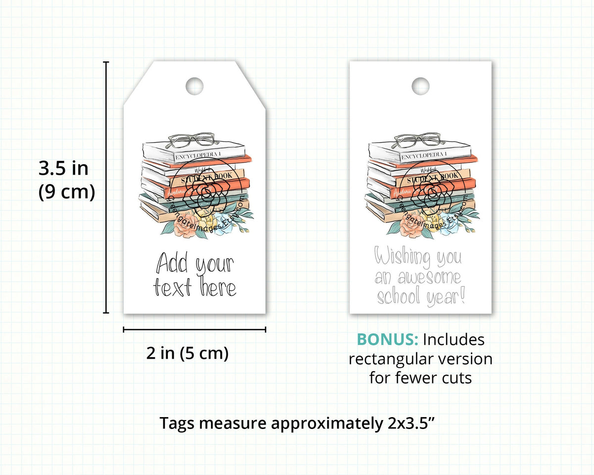 School/Student Gift Tag - Stack of Books – Greengate Images
