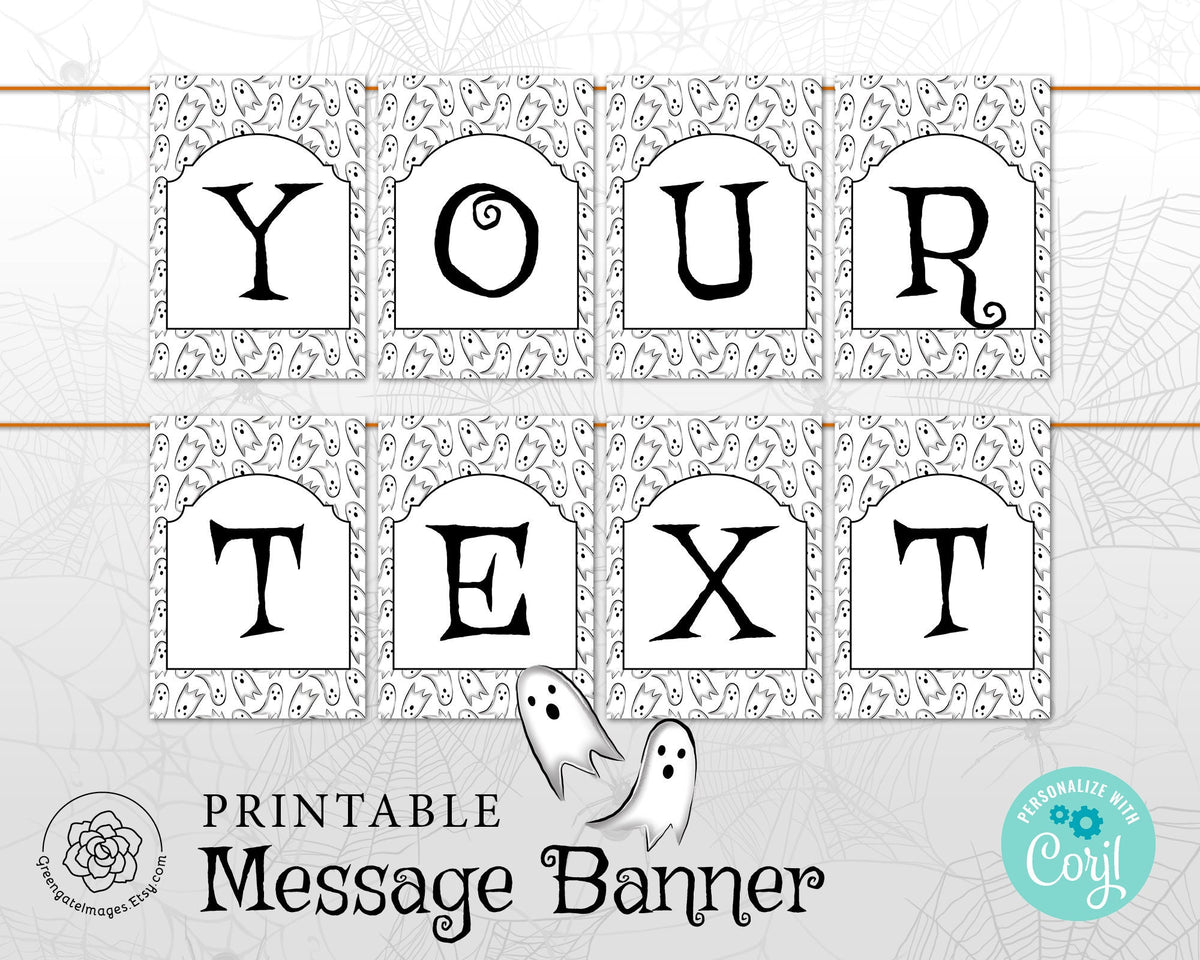 Halloween Ghost Banner – Greengate Images