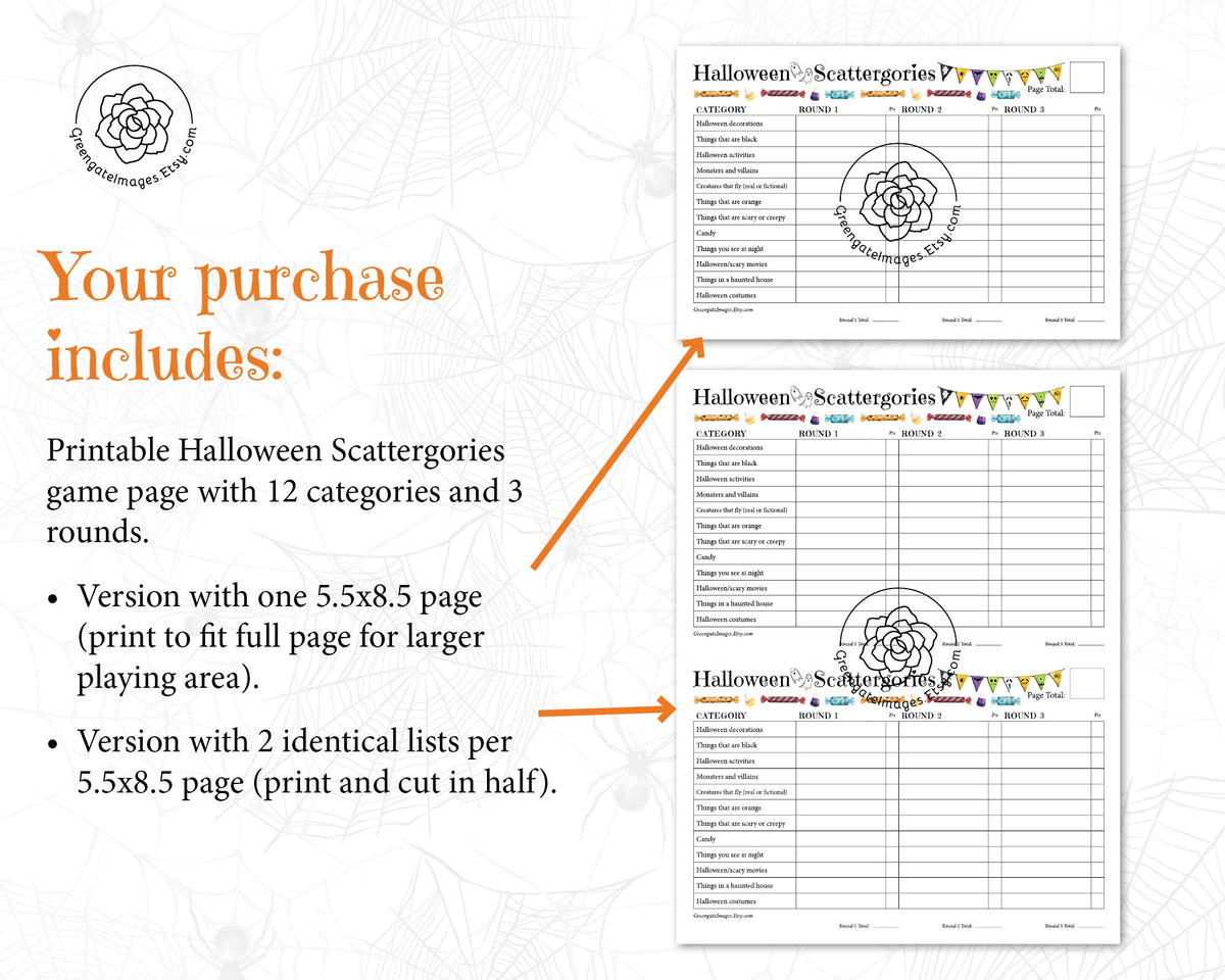 Halloween Scattergories – Greengate Images