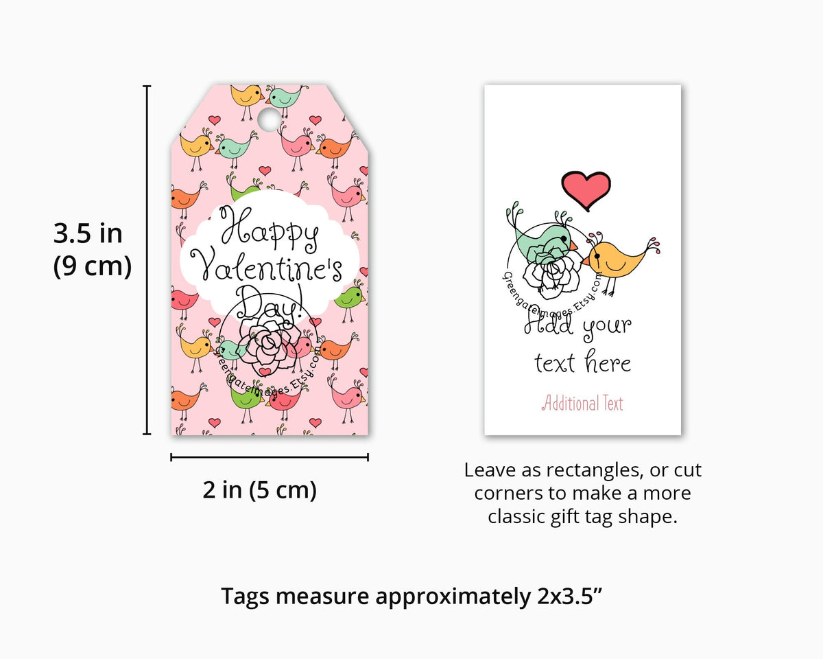 Love Bird Valentine Gift Tags – Greengate Images