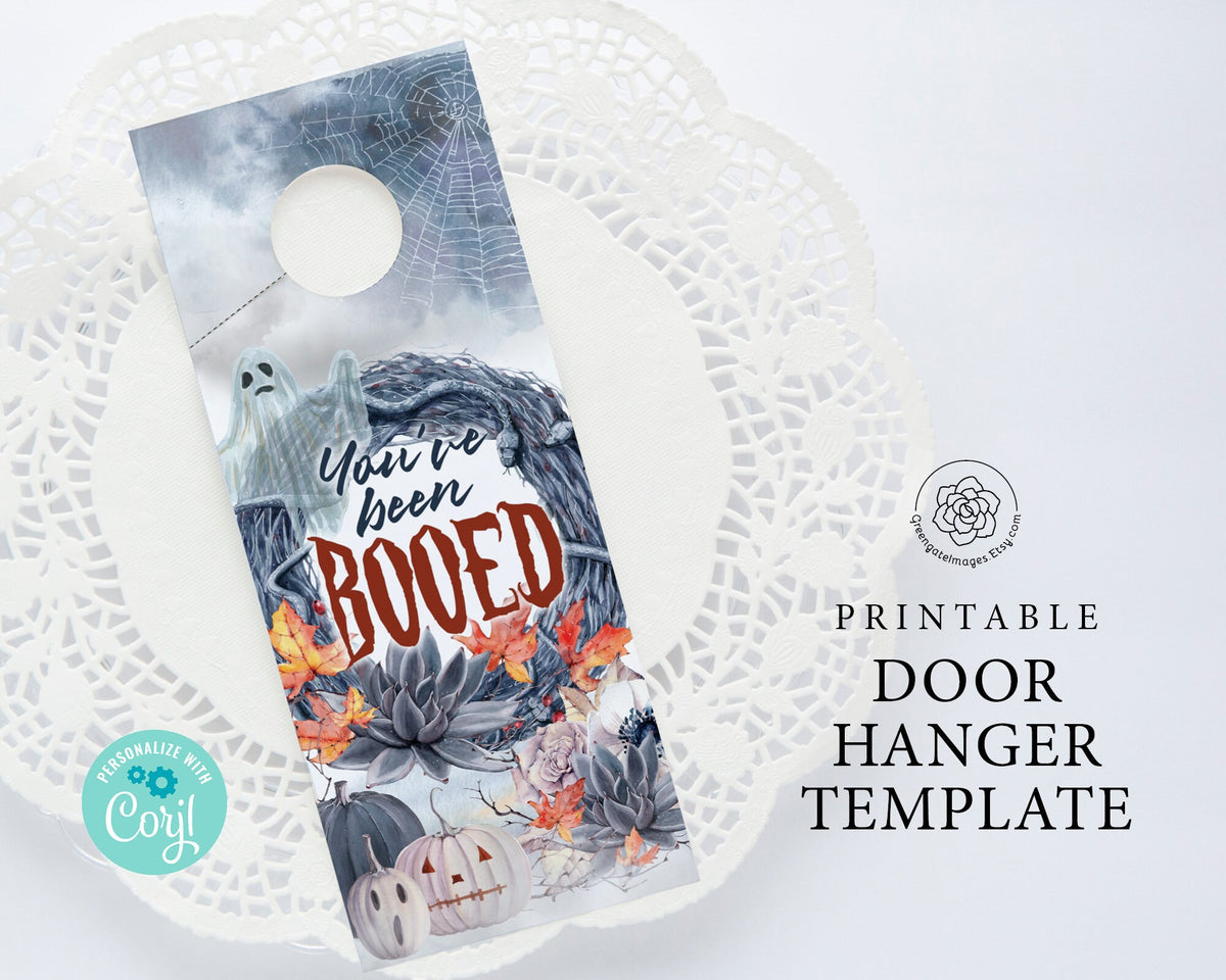 Halloween Door Hanger Template – Greengate Images