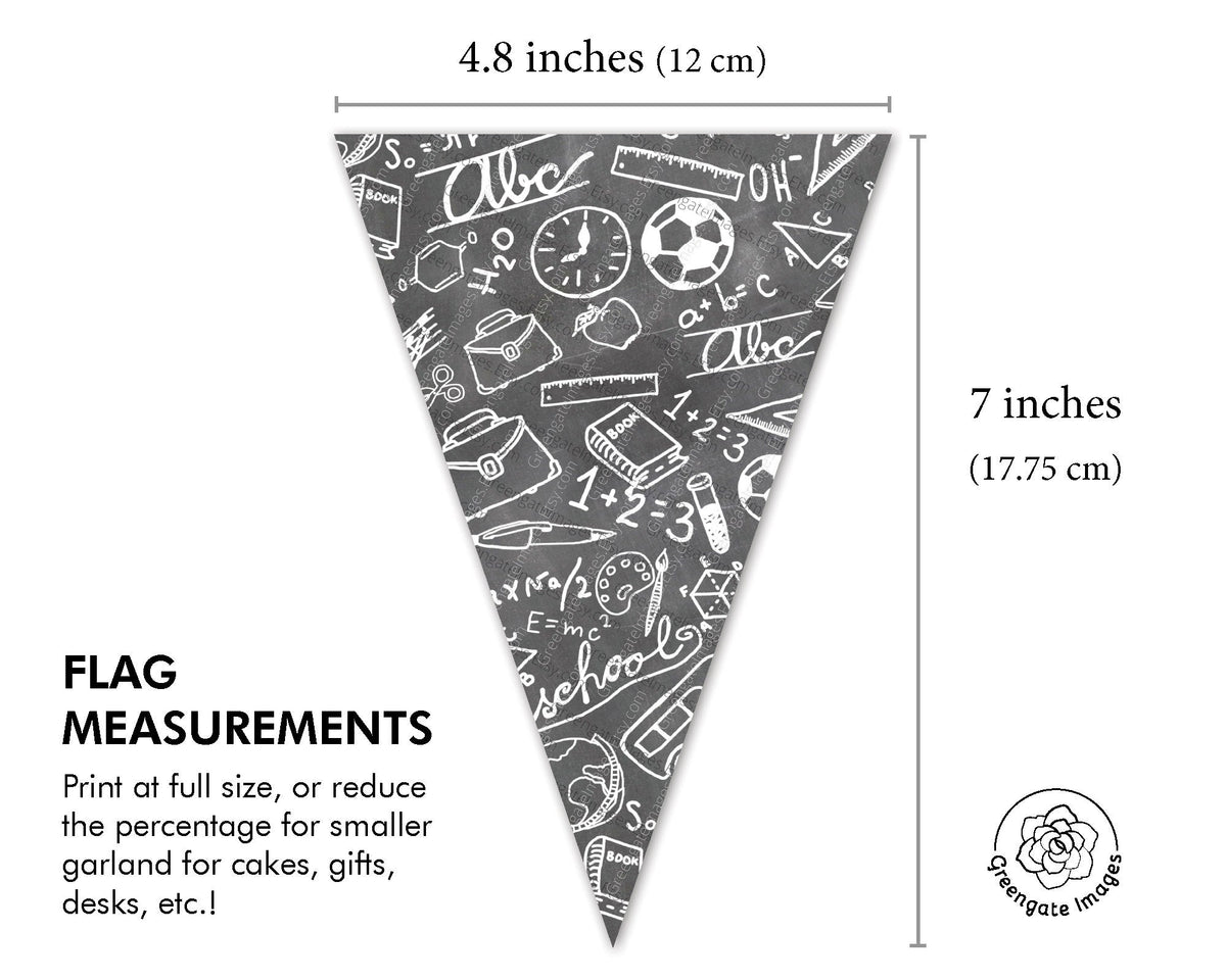 School Chalkboard Bunting – Greengate Images