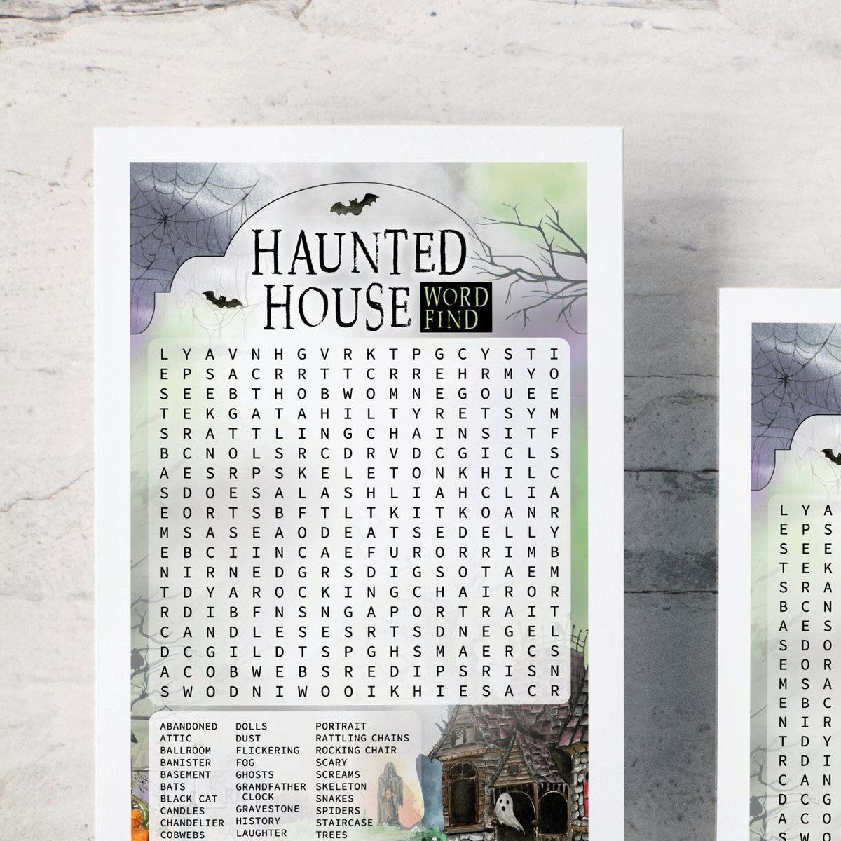 Haunted House Word Find – Greengate Images