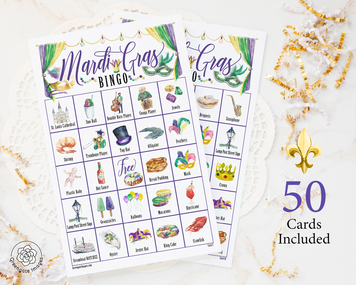 Mardi Gras Bingo - Color – Greengate Images