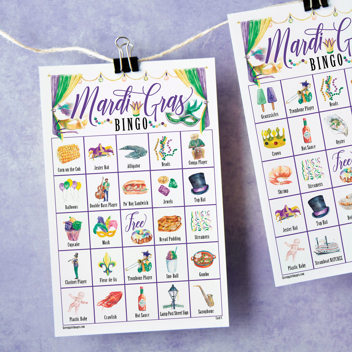 Mardi Gras Bingo - Color – Greengate Images