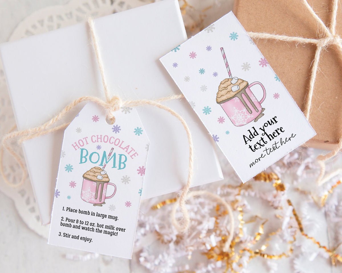 Winter Snow Hot Chocolate Bomb Tag – Greengate Images
