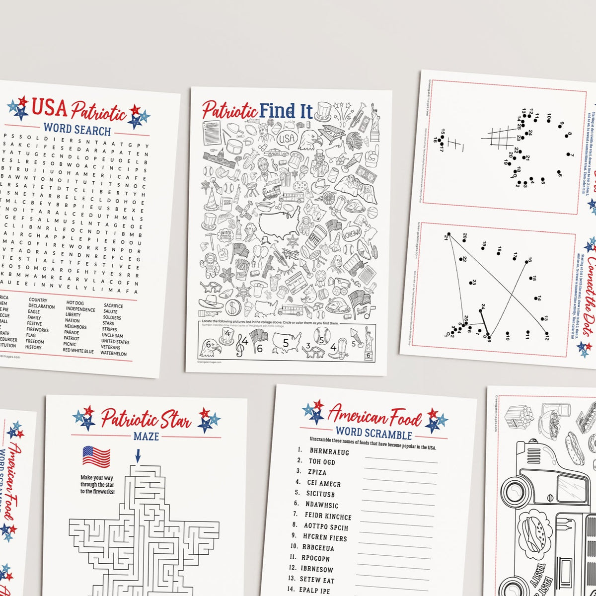 US Patriotic Activity Pack – Greengate Images