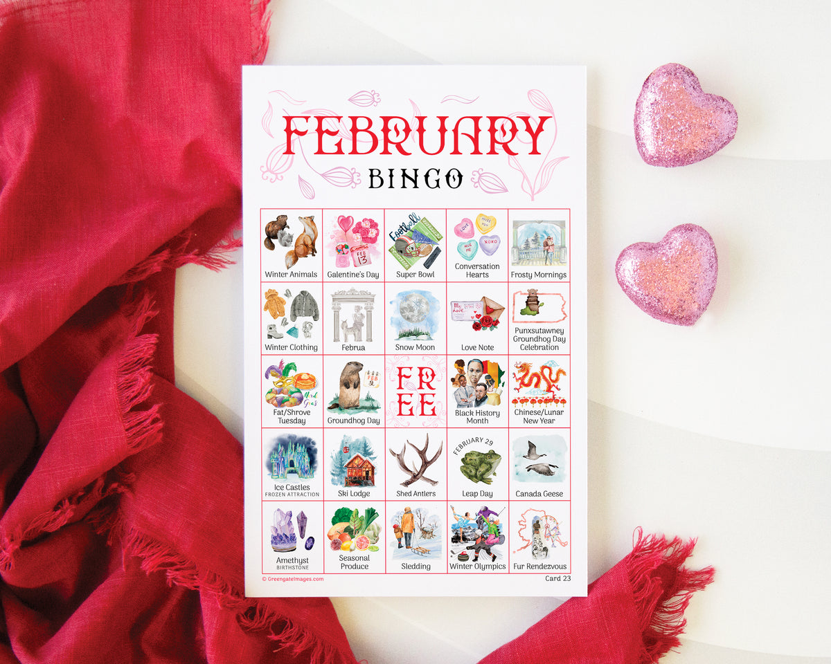 February Bingo Glossary – Greengate Images