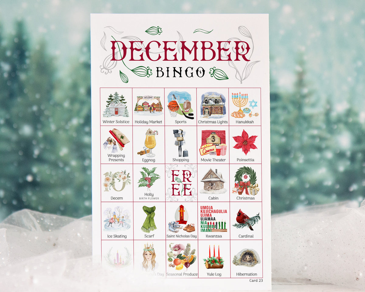 December Bingo Glossary – Greengate Images