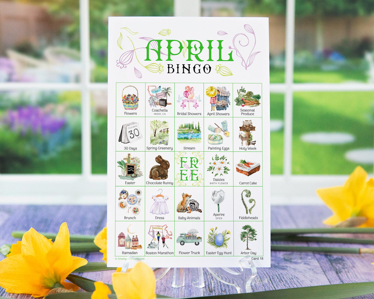 April Bingo Glossary – Greengate Images