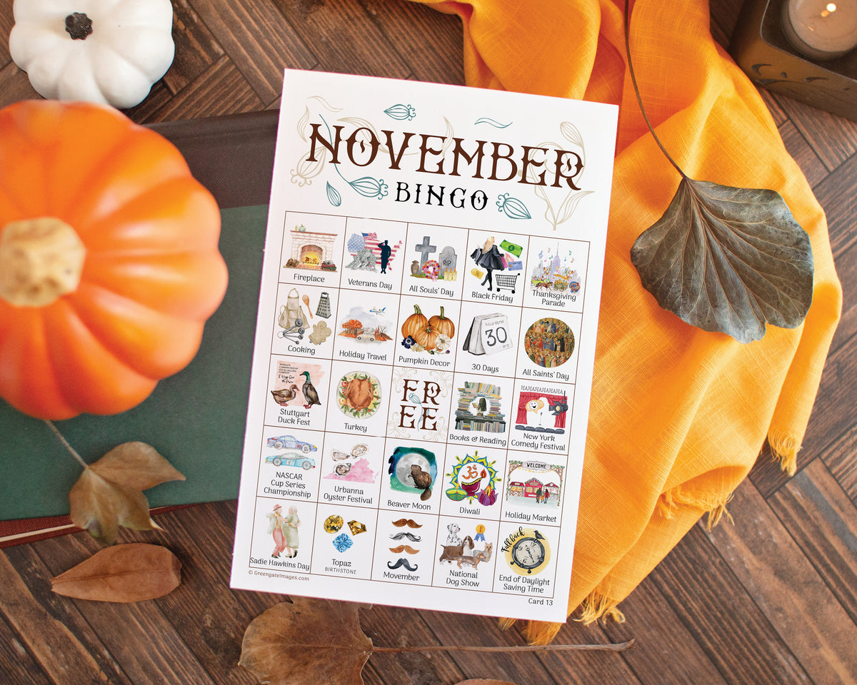 November Bingo Glossary – Greengate Images