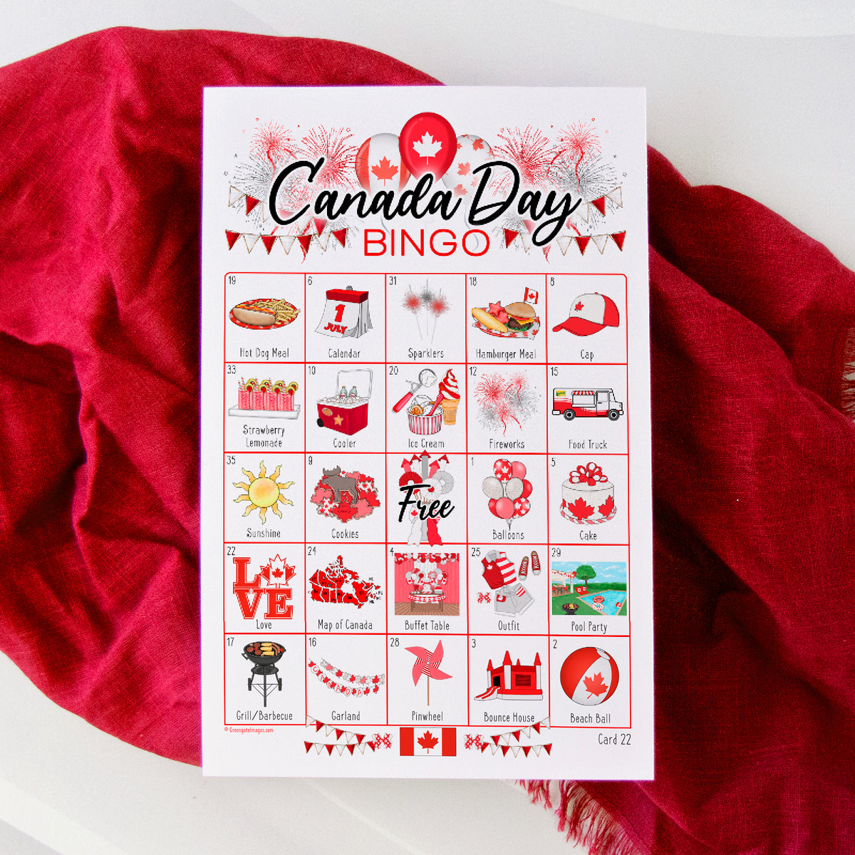 Canada Day Bingo – Greengate Images
