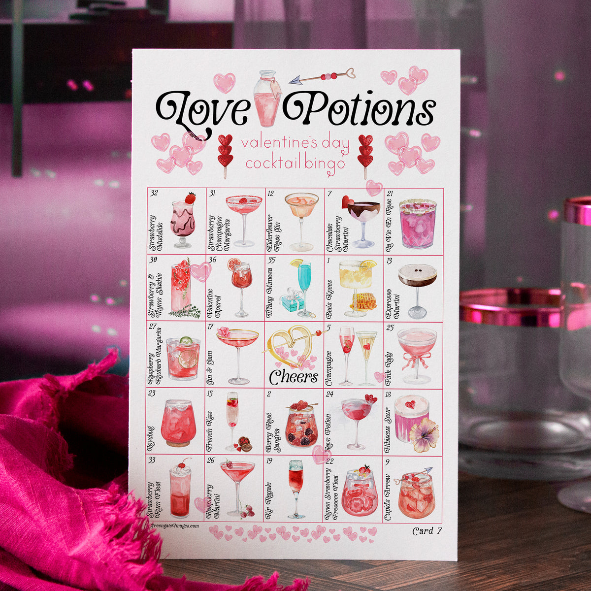 Valentine's Day Cocktail Bingo – Greengate Images