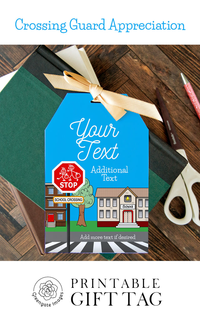 Crossing Guard Gift Tag - Jumbo Size – Greengate Images