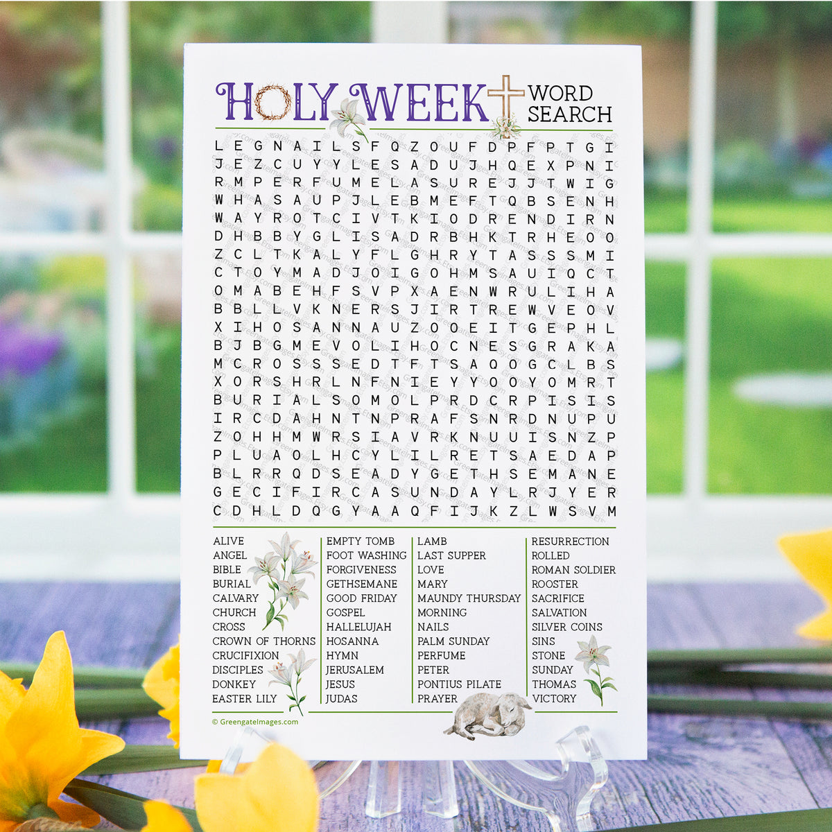 Holy Week Easter Word Search – Greengate Images