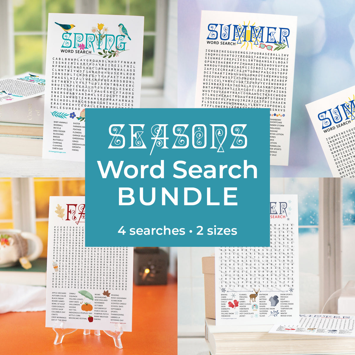 Seasons Word Search Bundle – Greengate Images