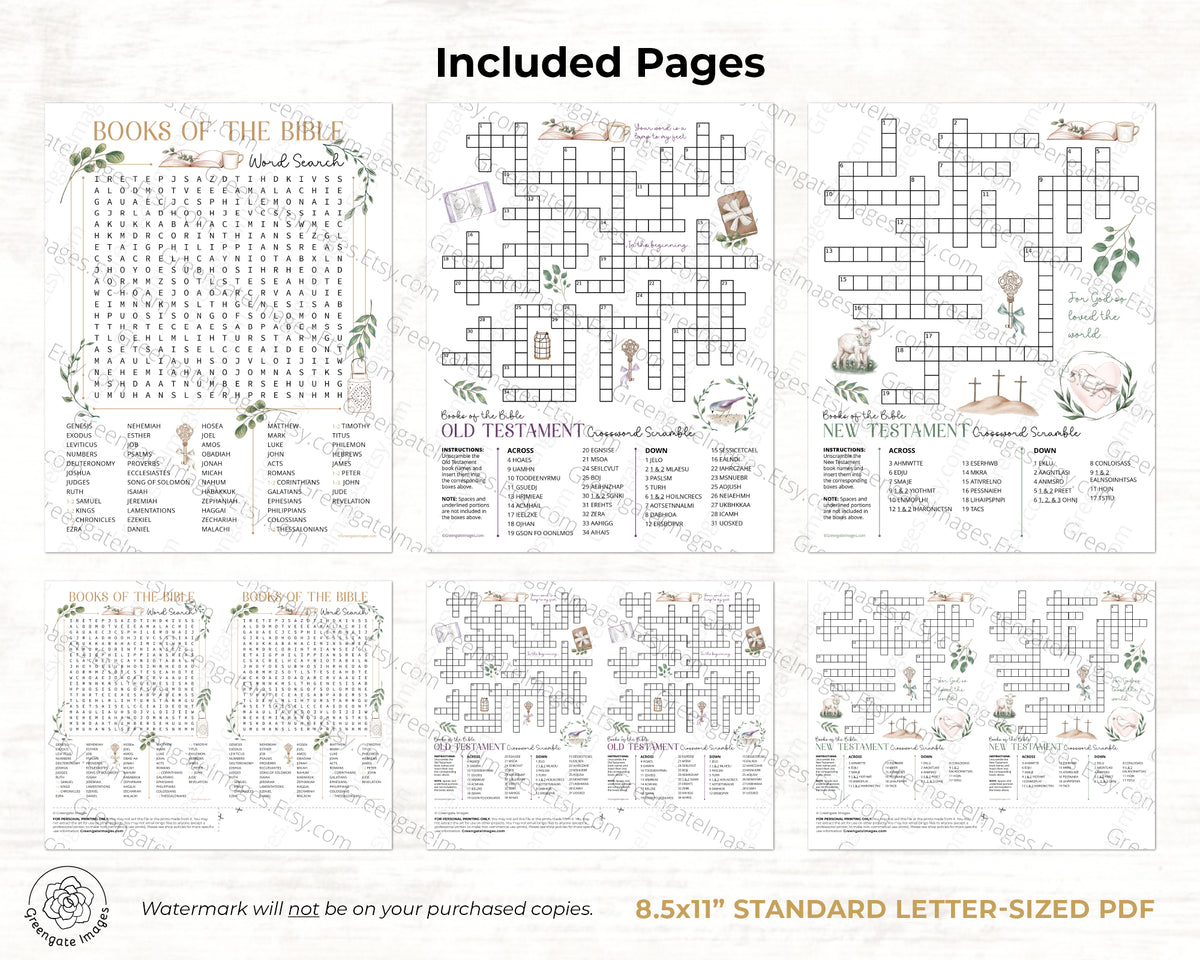 Books of the Bible Activity Pages – Greengate Images