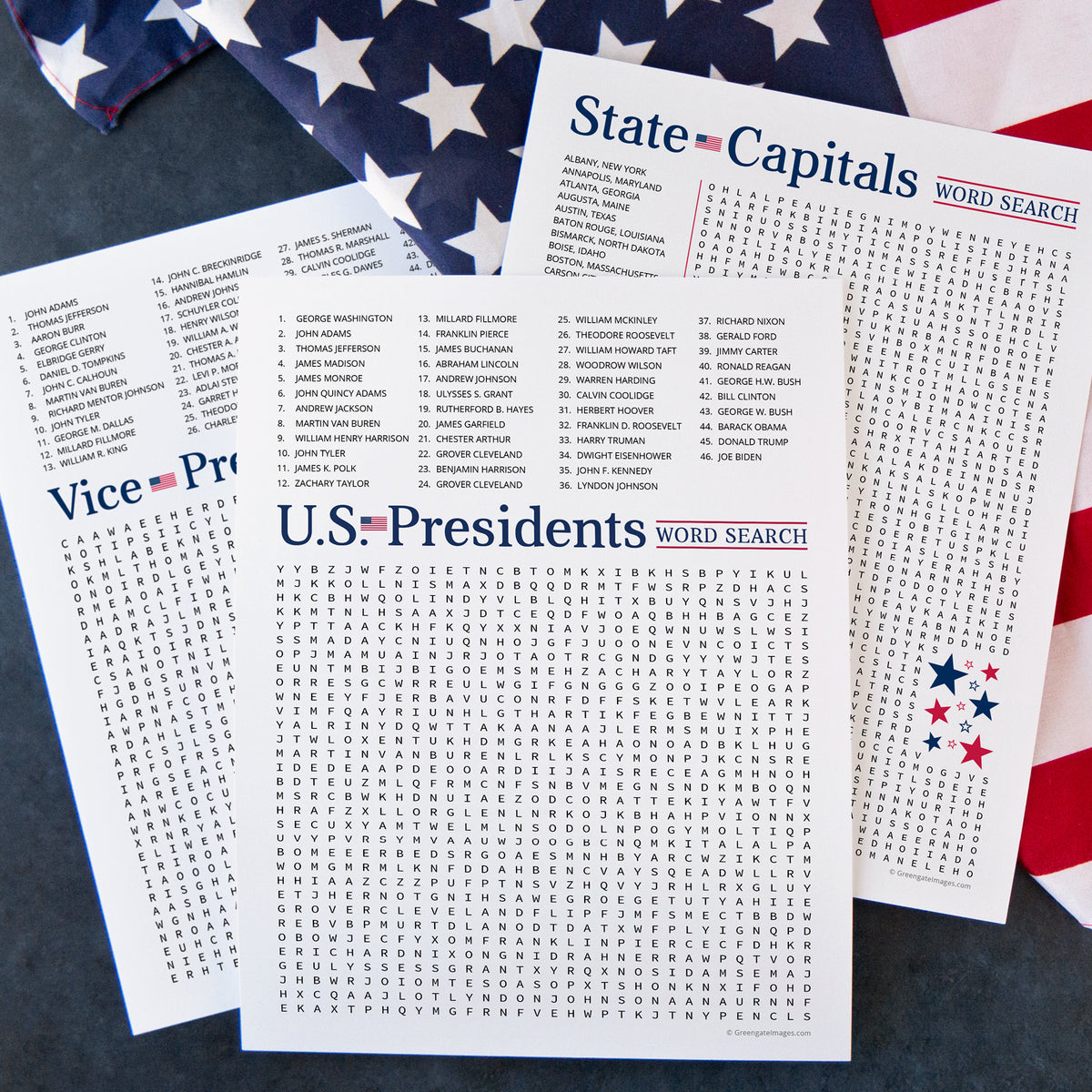 US Word Search Bundle 3-pack – Greengate Images