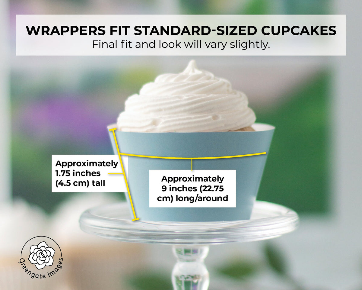 Dusty Blue Cupcake Wrapper – Greengate Images