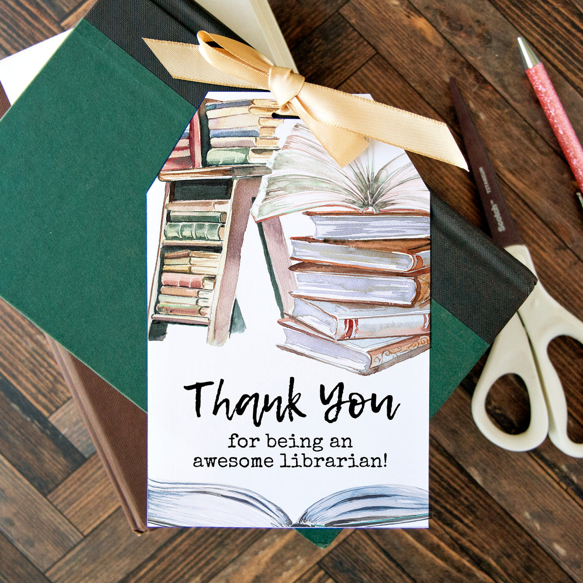 Library Staff Thank You Gift Tag - Jumbo Size – Greengate Images