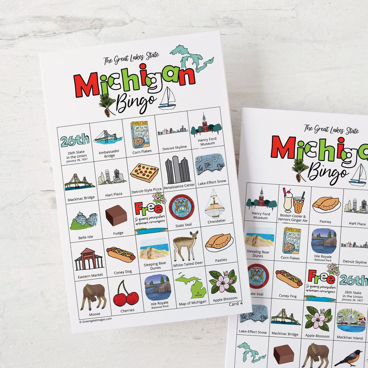 Michigan Bingo Cards – Greengate Images