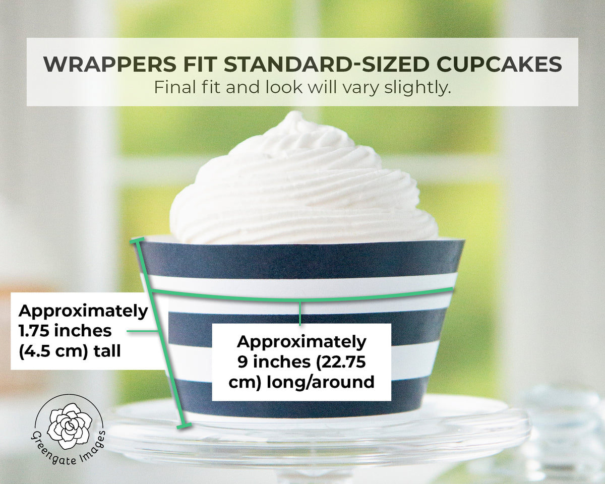 Navy Stripe Cupcake Wrapper – Greengate Images