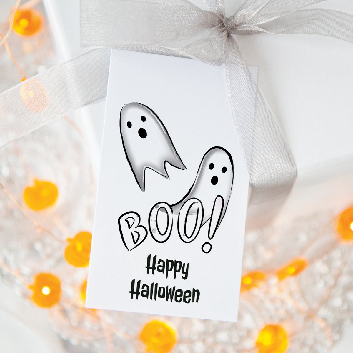 Boo Ghosts Halloween Gift Tag – Greengate Images