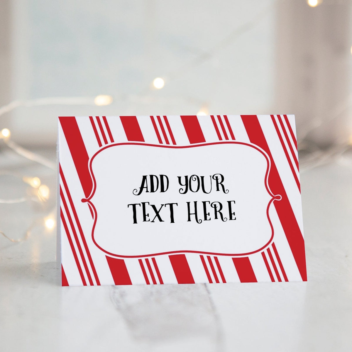 Candy Cane Stripe Buffet Signs - Red – Greengate Images