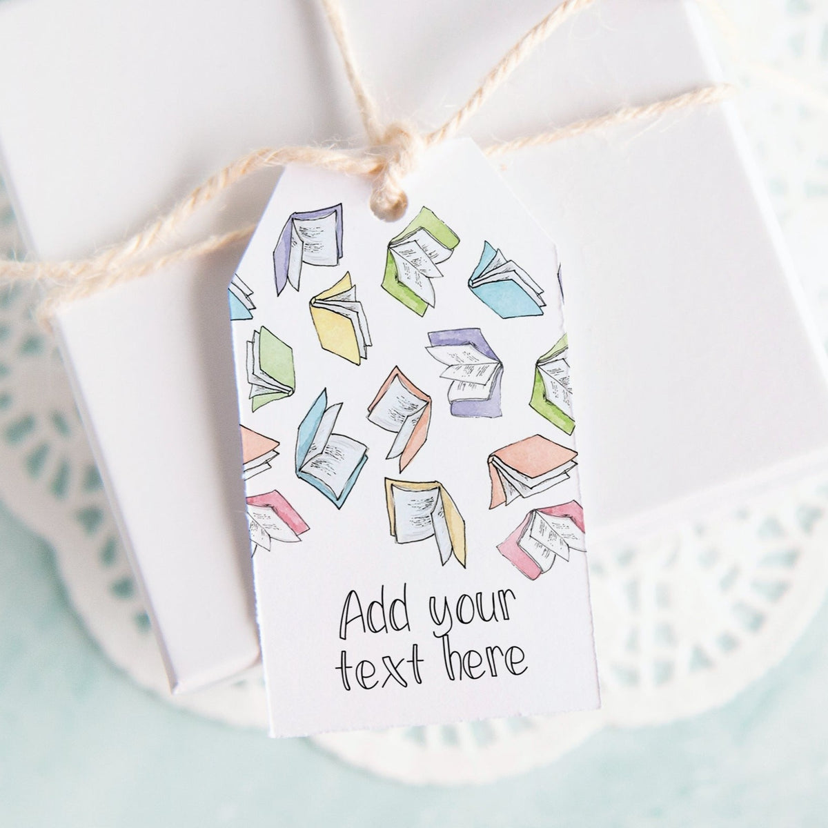 Flying Pastel Books Gift Tag – Greengate Images