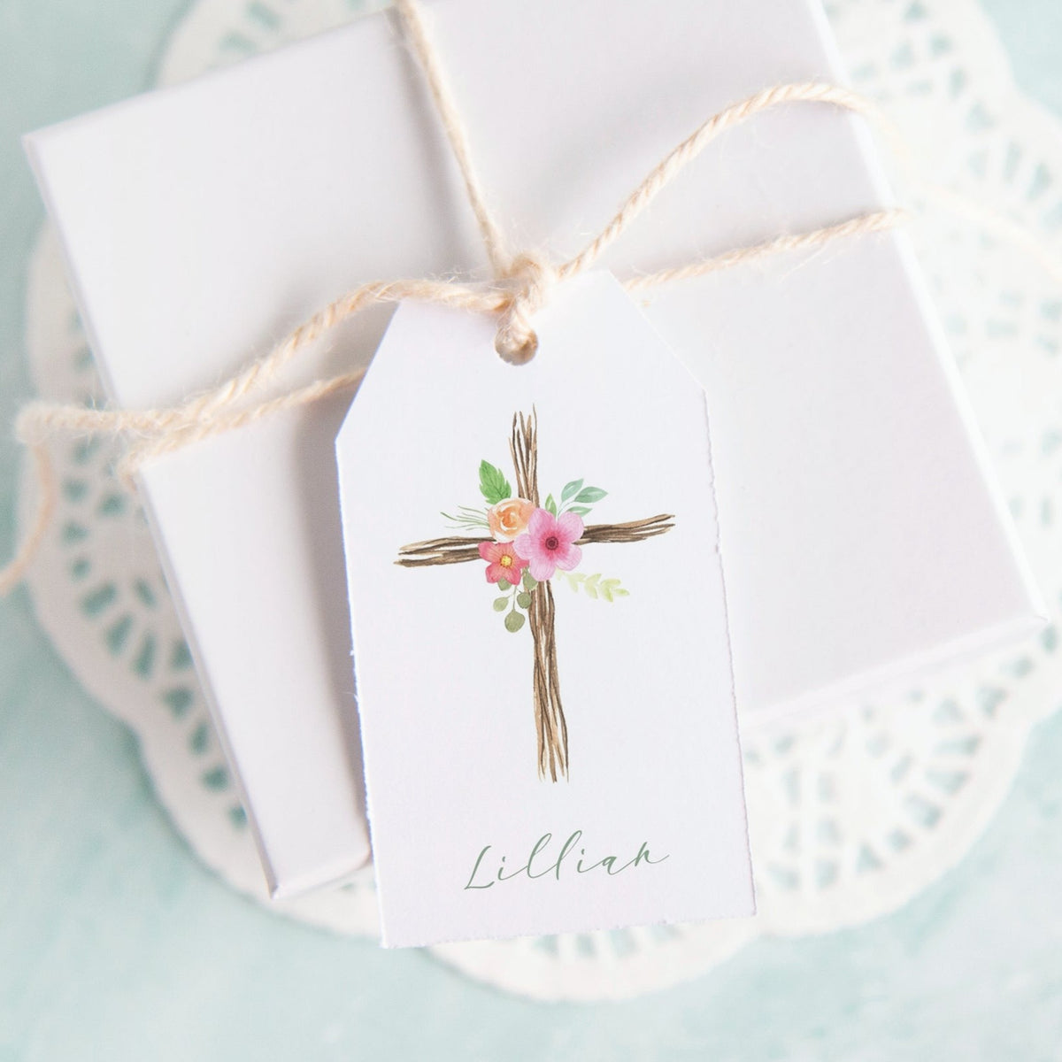 Floral Cross Gift Tags – Greengate Images