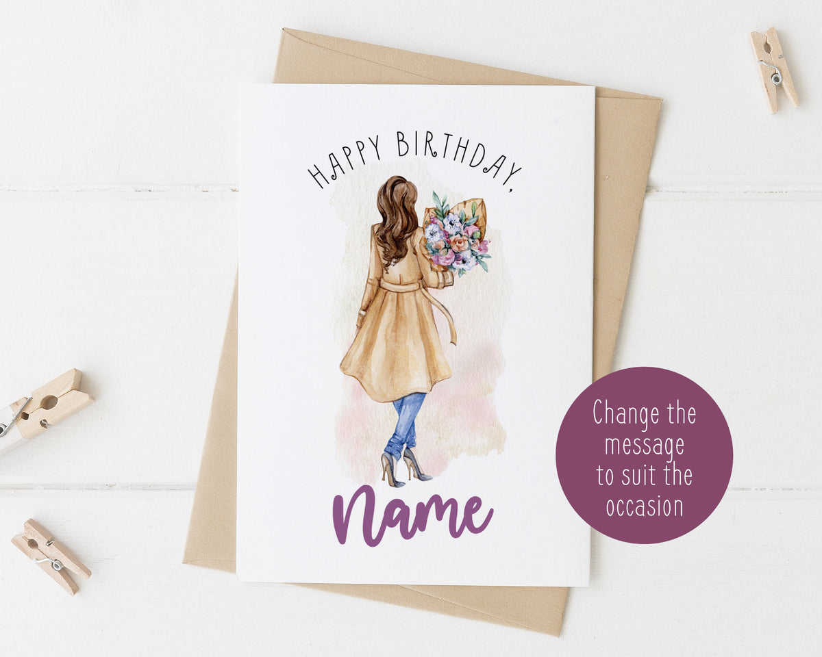 Personalized Greeting Card - Female 2 – Greengate Images