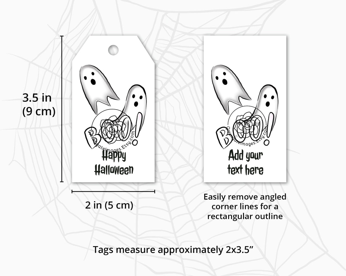 Boo Ghosts Halloween Gift Tag – Greengate Images