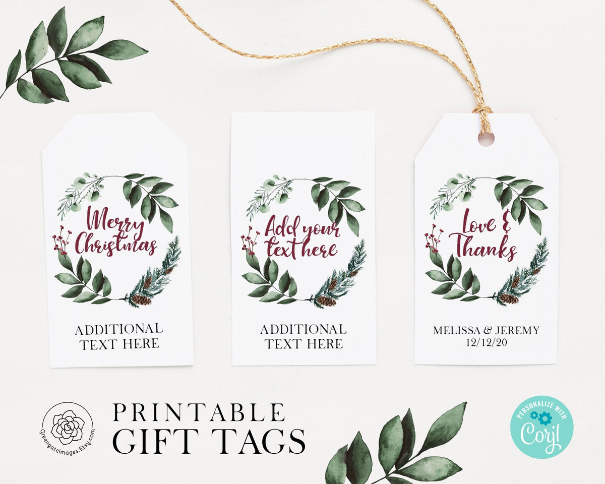 Christmas Greenery Gift Tags – Greengate Images