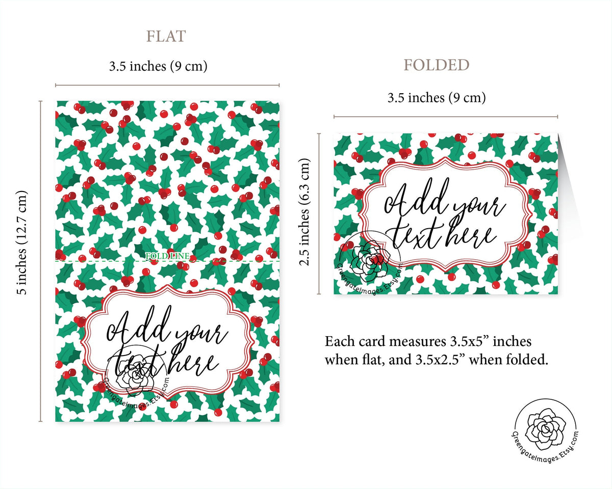 Christmas Buffet Signs - Holly – Greengate Images