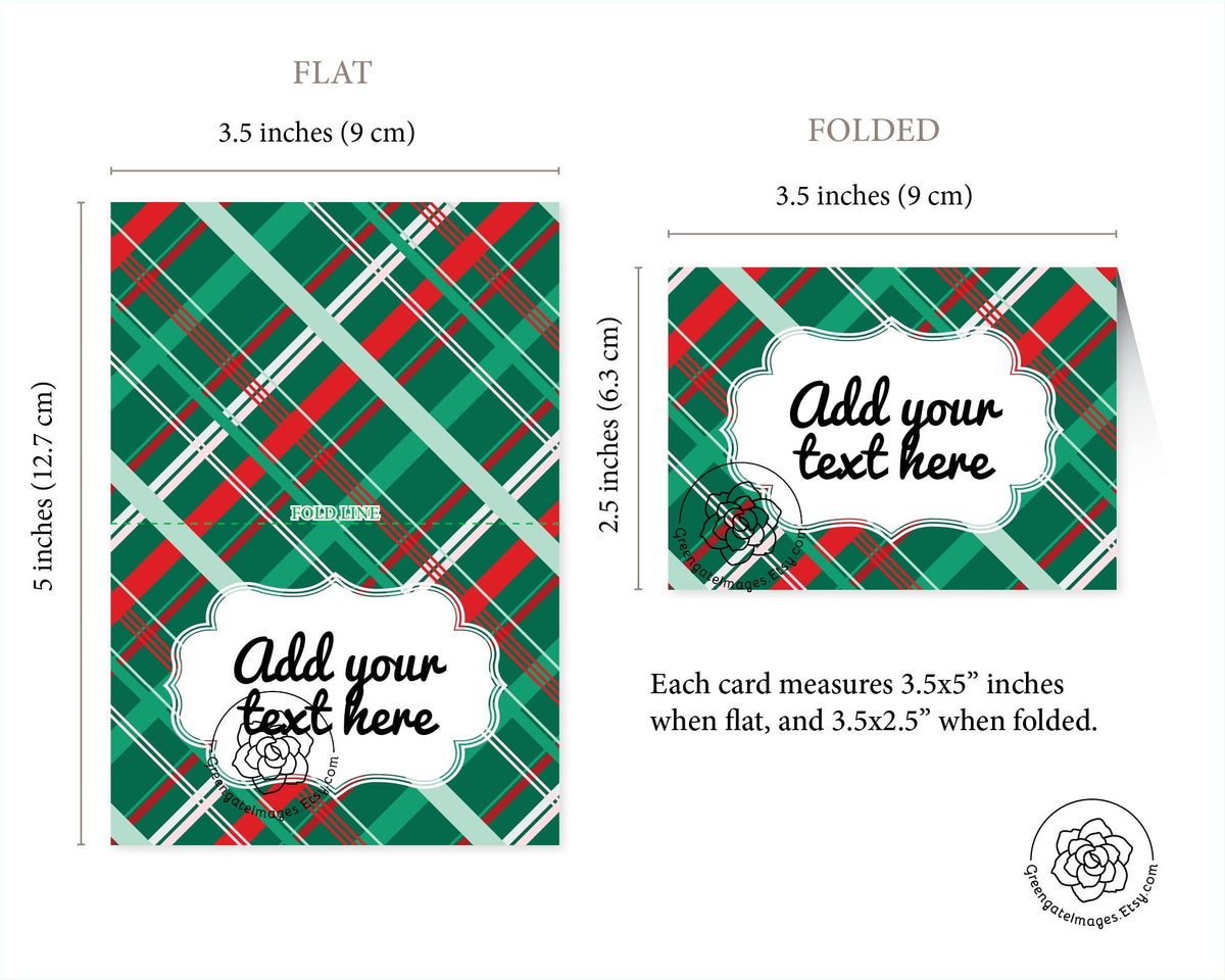 Christmas Buffet Signs - Green Plaid – Greengate Images