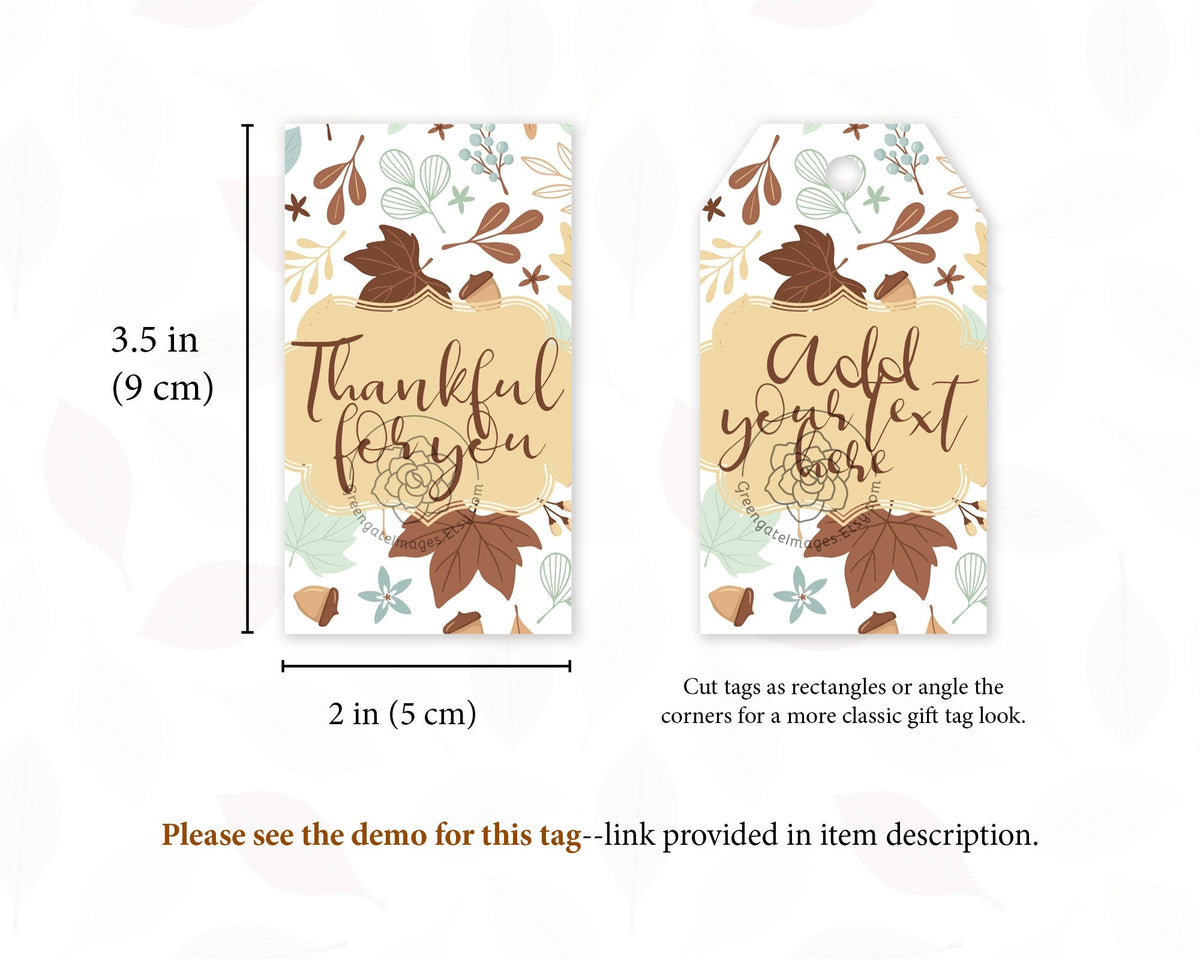 Thanksgiving / Fall Leaves Gift Tag – Greengate Images