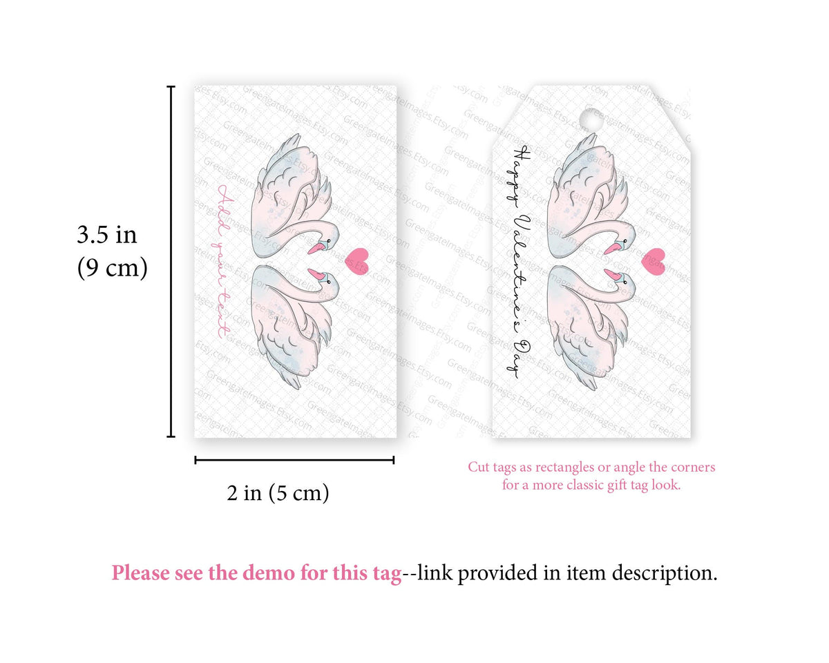 Swan Love Gift Tags – Greengate Images