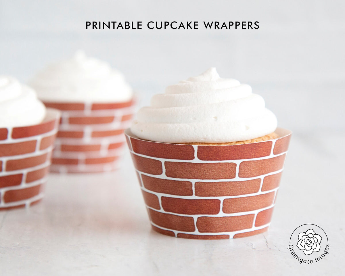 Brick Cupcake Wrappers – Greengate Images
