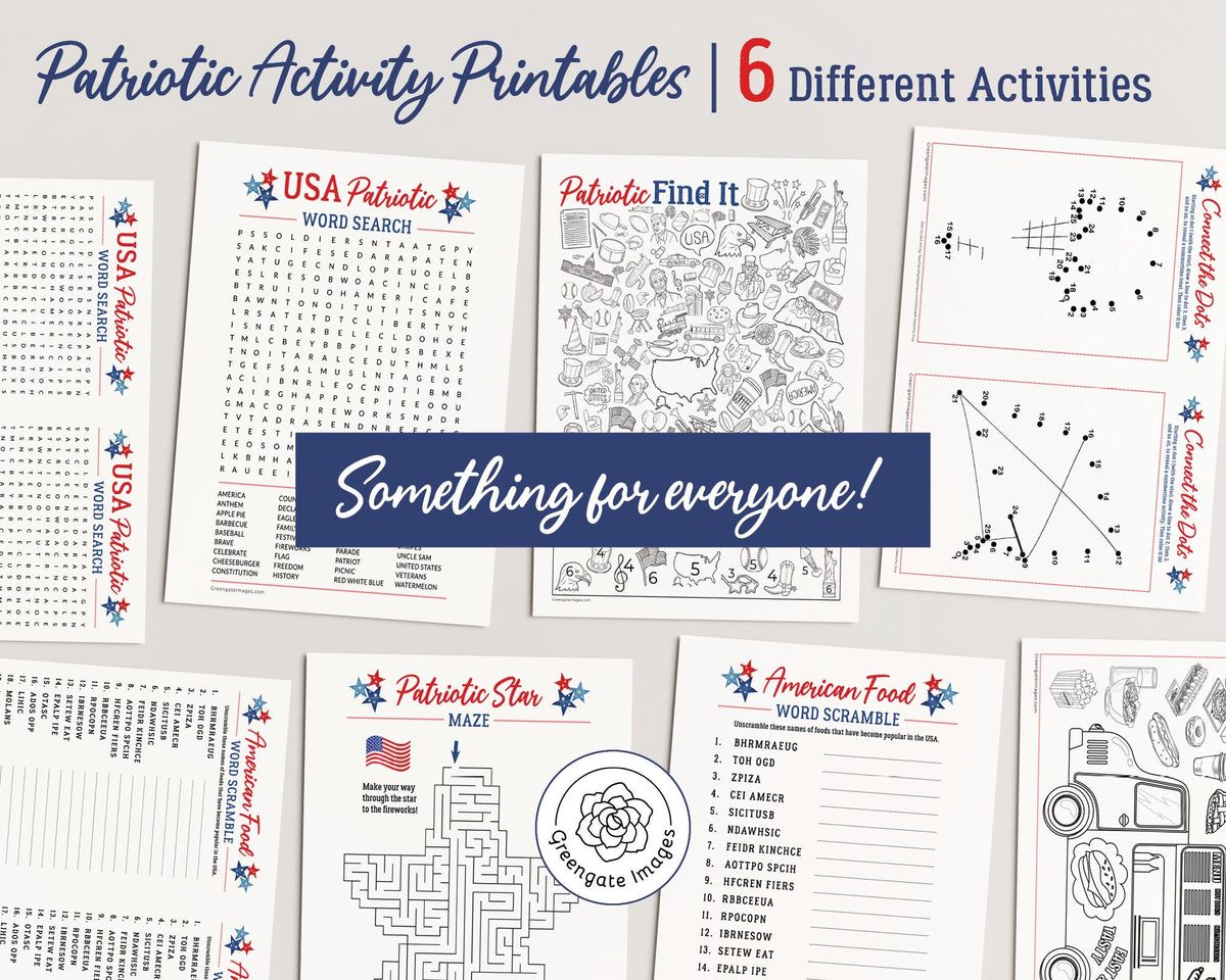 US Patriotic Activity Pack – Greengate Images