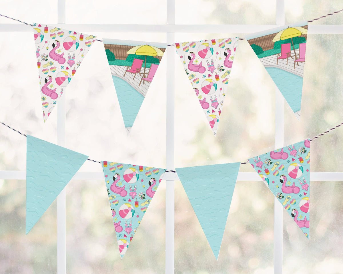 Swimming Pool Party Bunting Set – Greengate Images