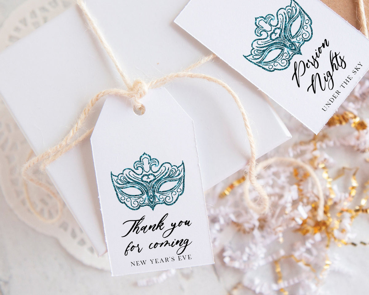 TURQUOISE Masquerade Gift Tag – Greengate Images