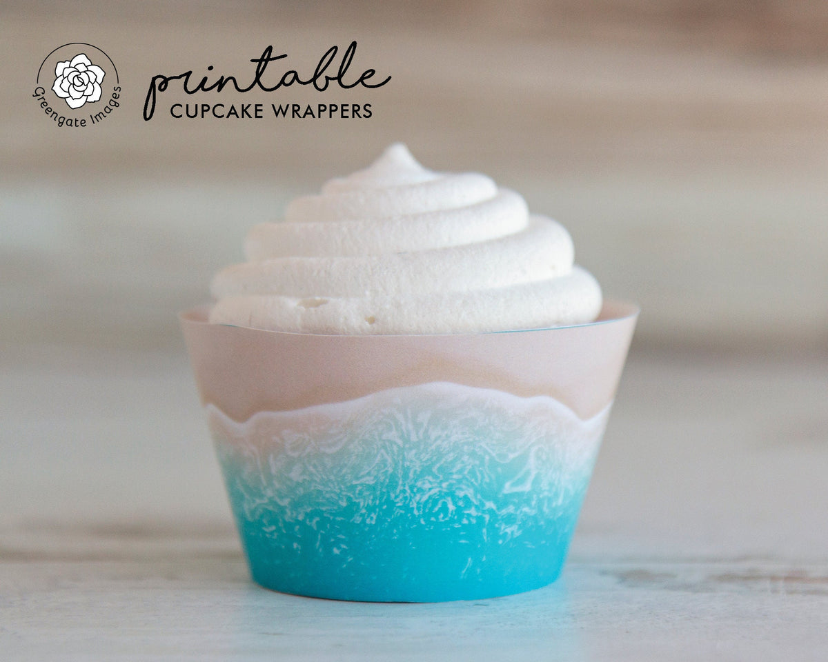Turquoise Beach Cupcake Wrapper – Greengate Images